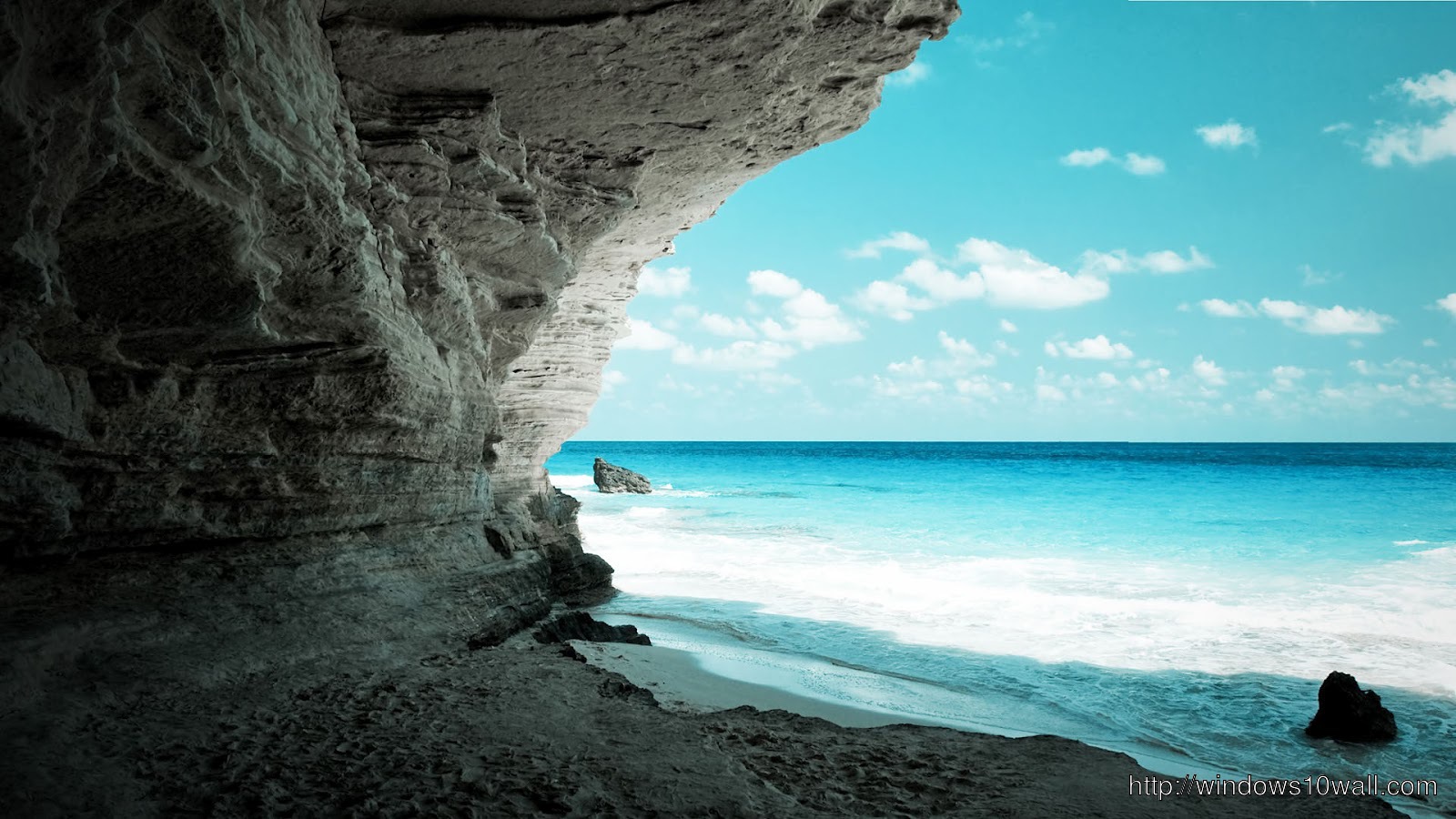 Beach Widescreen Black And White Windows 10 Wallpapers